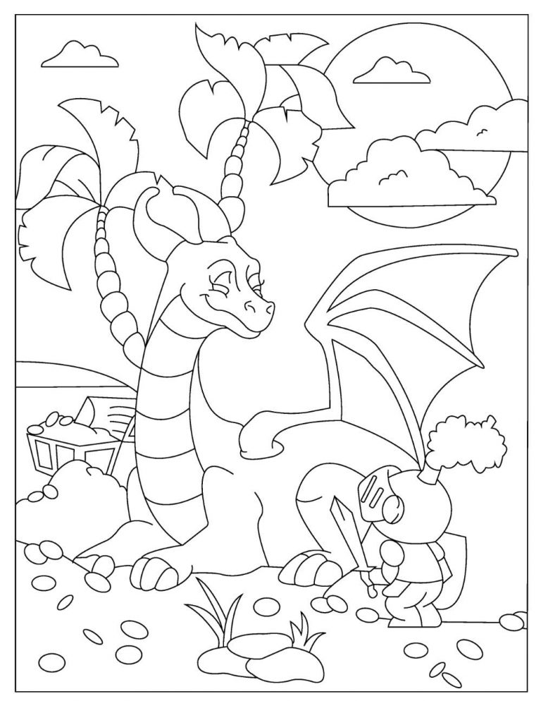 20 Dragon Coloring Pages for Download (Printable PDF)