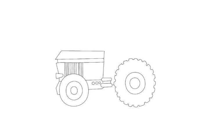 How to Draw a Tractor with Easy Instructions
