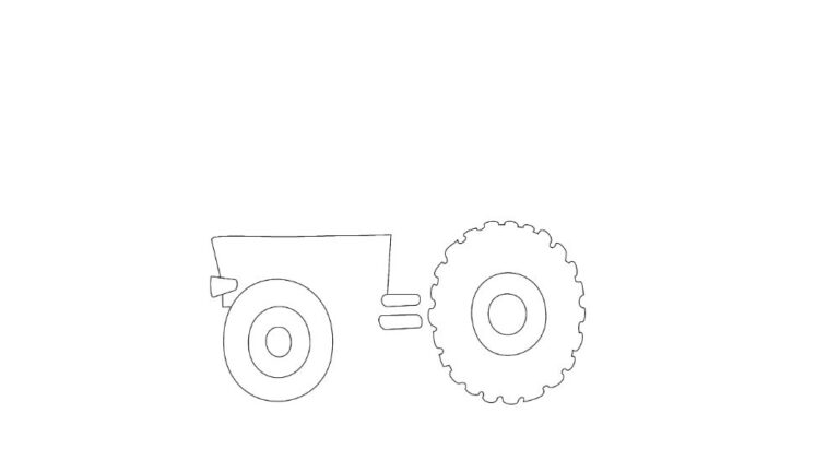 How to Draw a Tractor with Easy Instructions