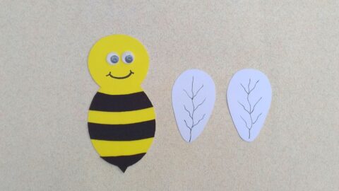Easy Flying Honey Bee Craft (with Moving Wings)