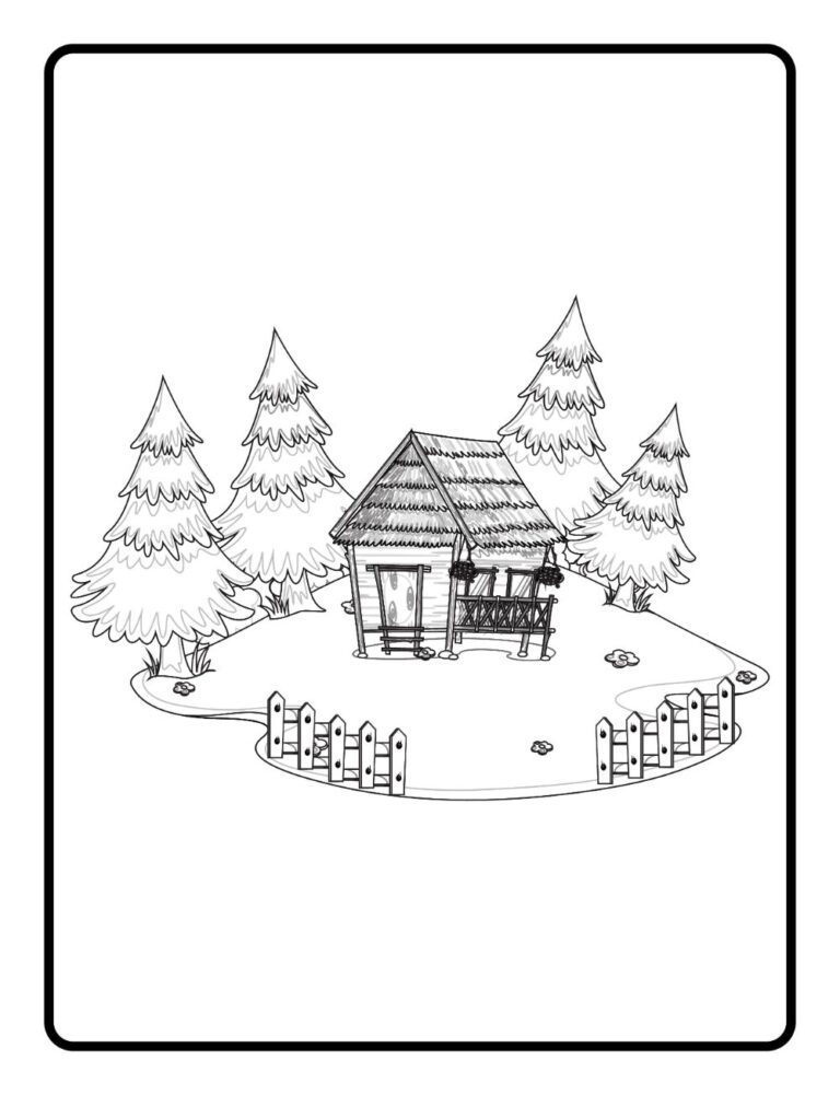 Free TREE HOUSE Coloring Pages for Download (Printable PDF)