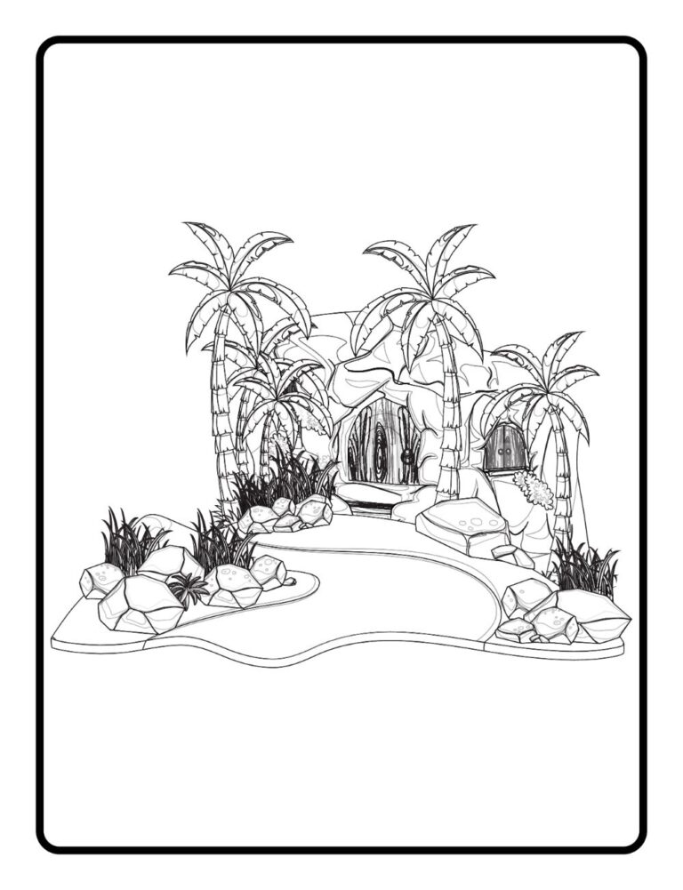 Free TREE HOUSE Coloring Pages for Download (Printable PDF)