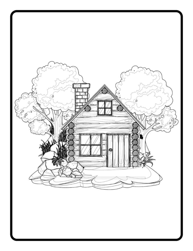 Free TREE HOUSE Coloring Pages for Download (Printable PDF)