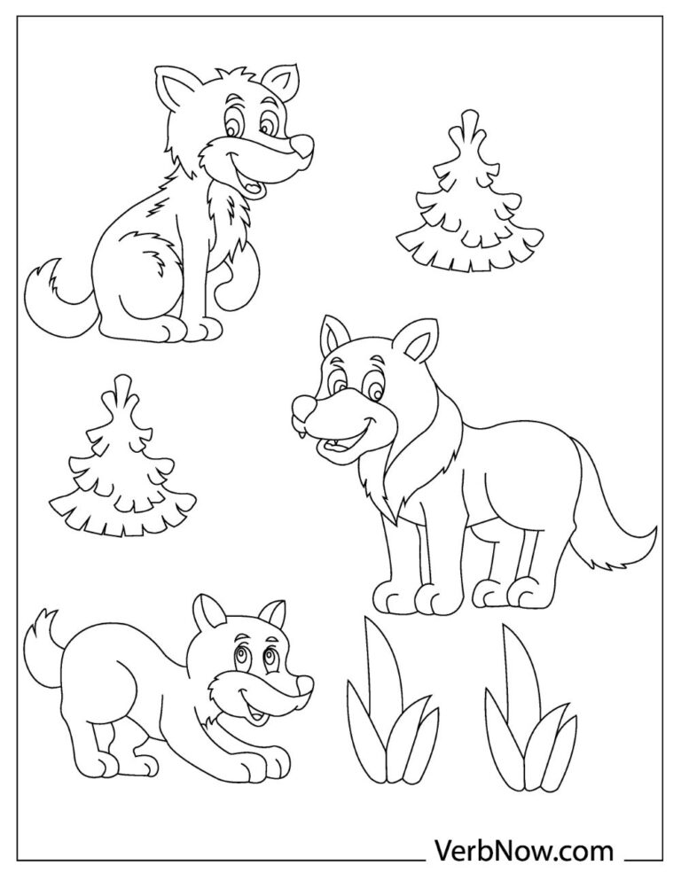 Free WOLF Coloring Pages for Download (Printable PDF)