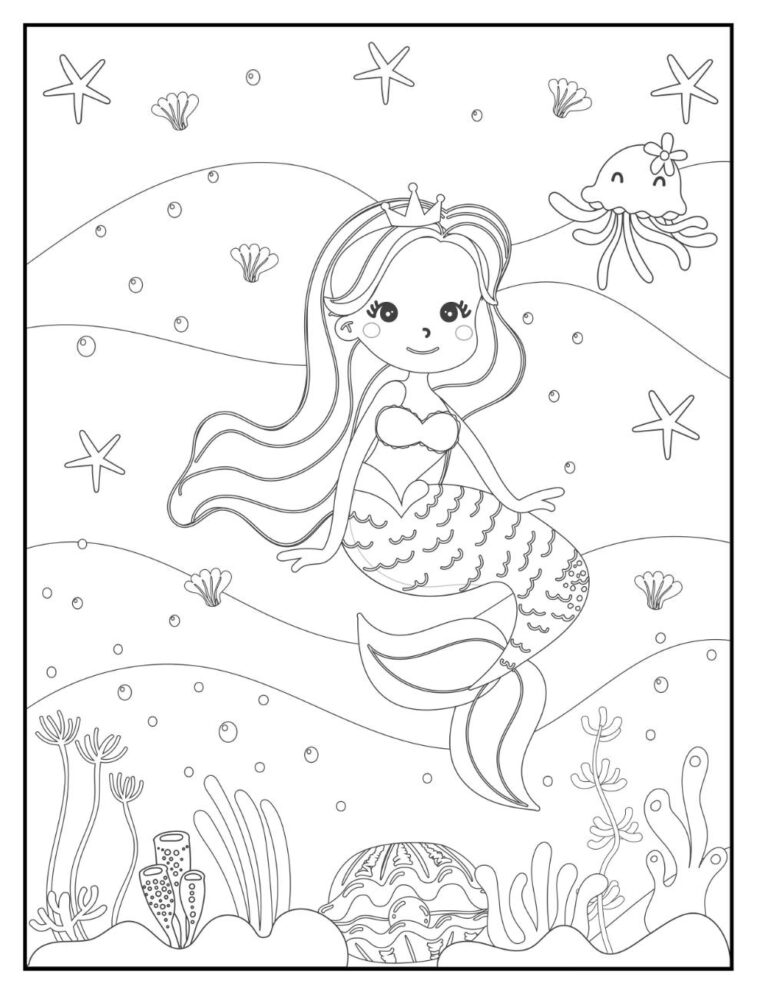 39+ Free Mermaid Coloring Pages (Printable PDF)