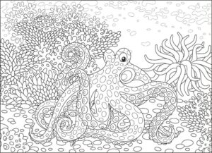 Free OCTOPUS Coloring Pages for Download (Printable PDF)