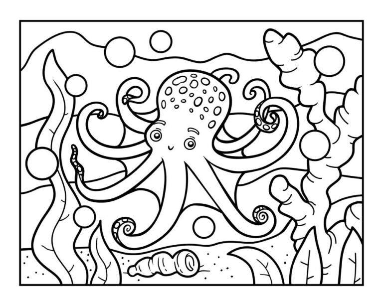 Free OCTOPUS Coloring Pages for Download (Printable PDF)
