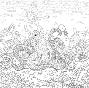 Free OCTOPUS Coloring Pages for Download (Printable PDF)