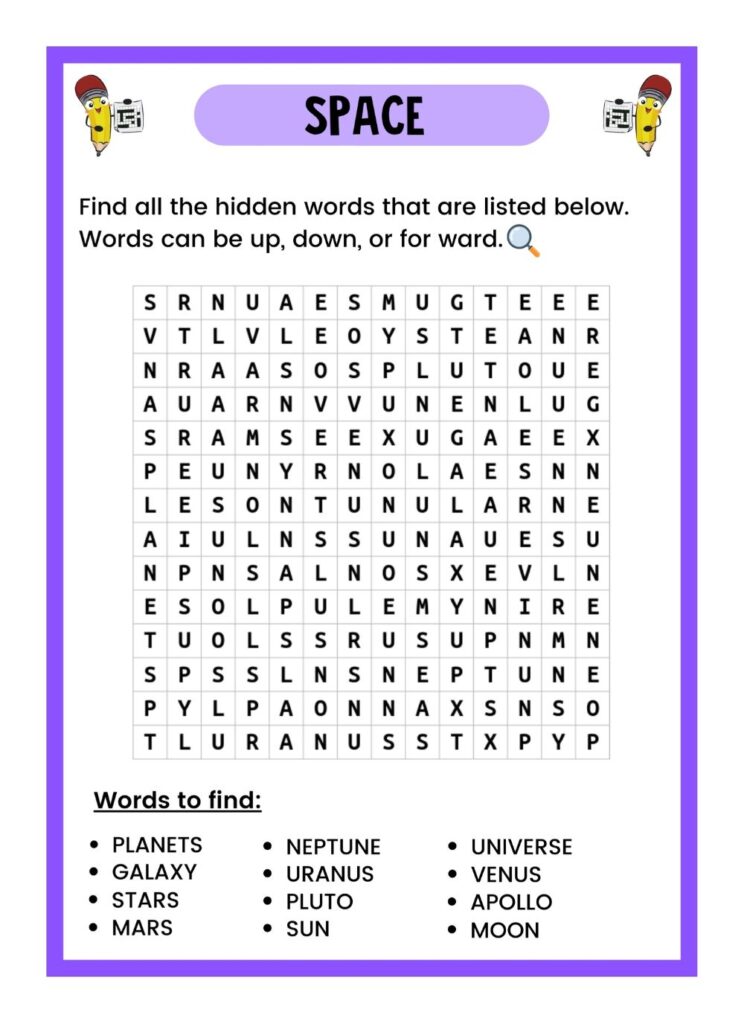 Free WORD SEARCH Puzzles For Download PDF And Print
