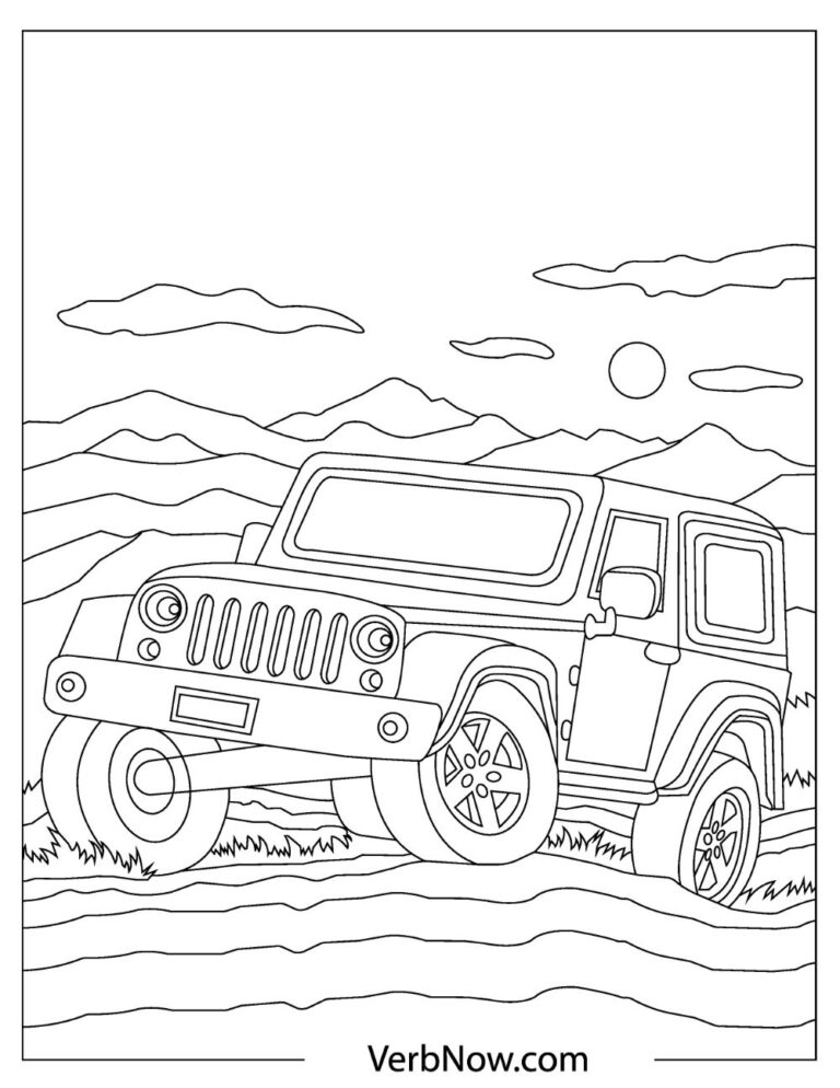 Free CAR Coloring Pages for Download (Printable PDF)
