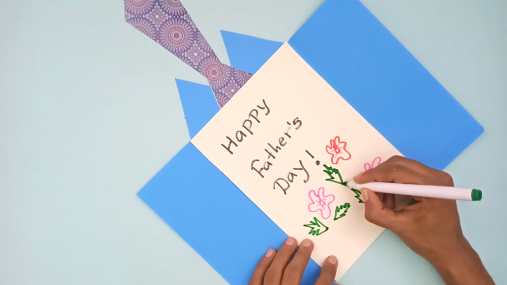 Easy "Tie" Fathers Day Card Craft (for Kids)
