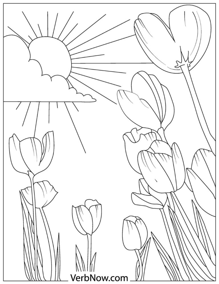 41 Free Flower Coloring Pages (Printable PDF)