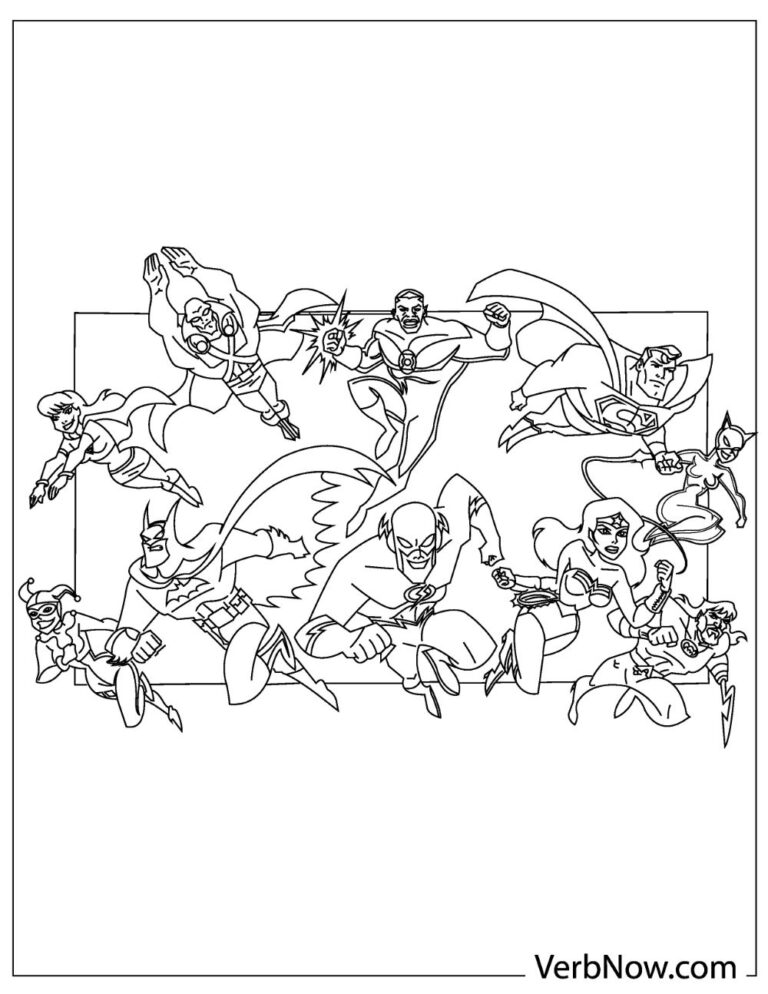 Free JUSTICE LEAGUE Coloring Pages for Download (Printable PDF)