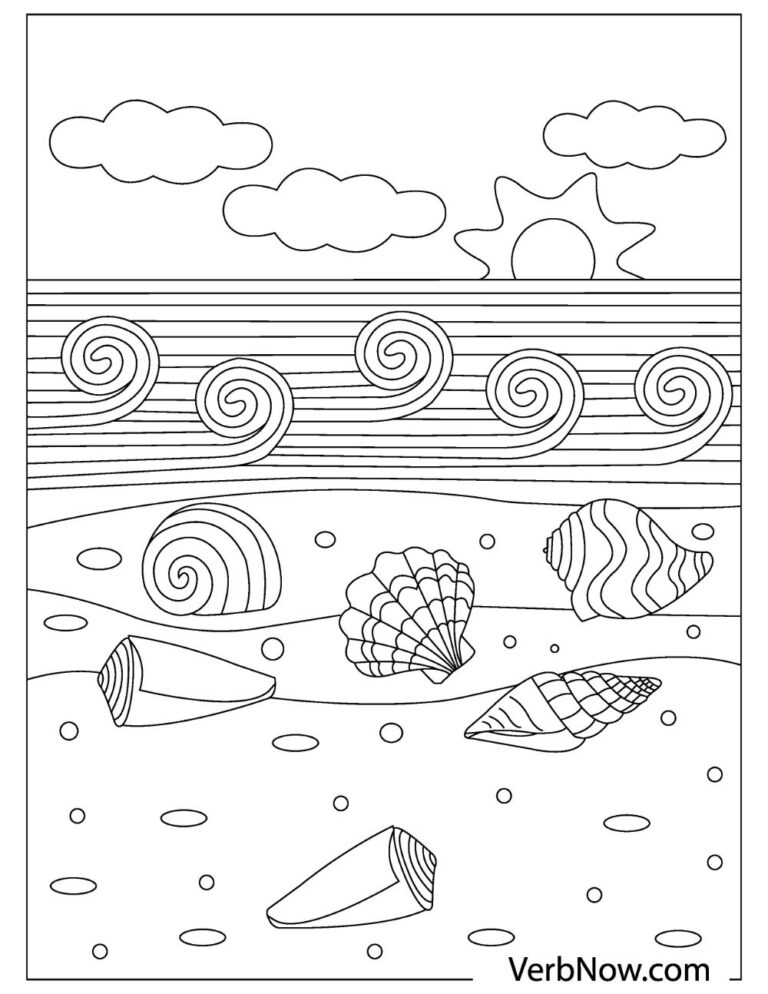 Free SHELL Coloring Pages for Download (PDF)