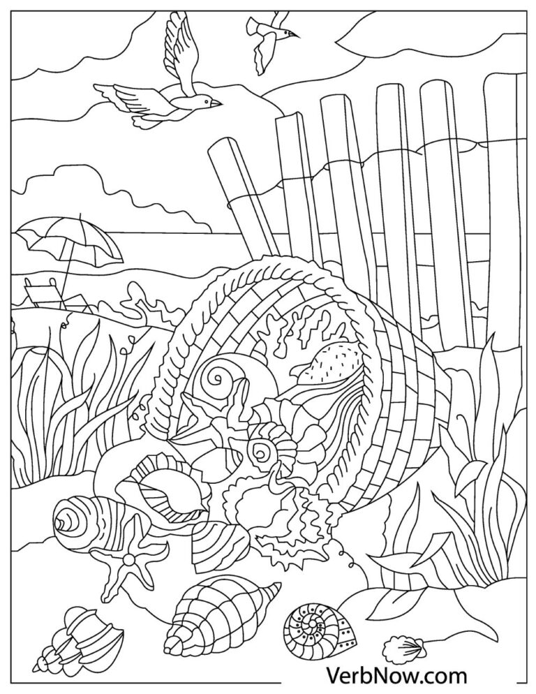 Free SHELL Coloring Pages for Download (PDF)
