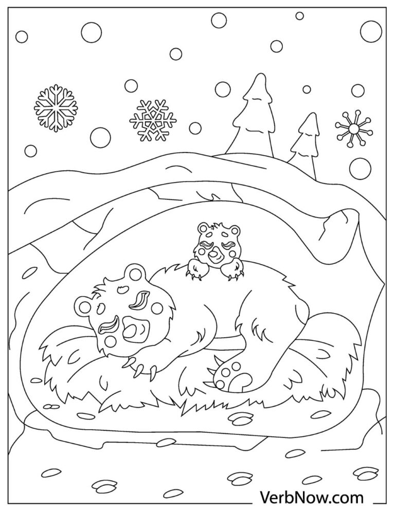 Free BEAR Coloring Pages for Download (Printable PDF)