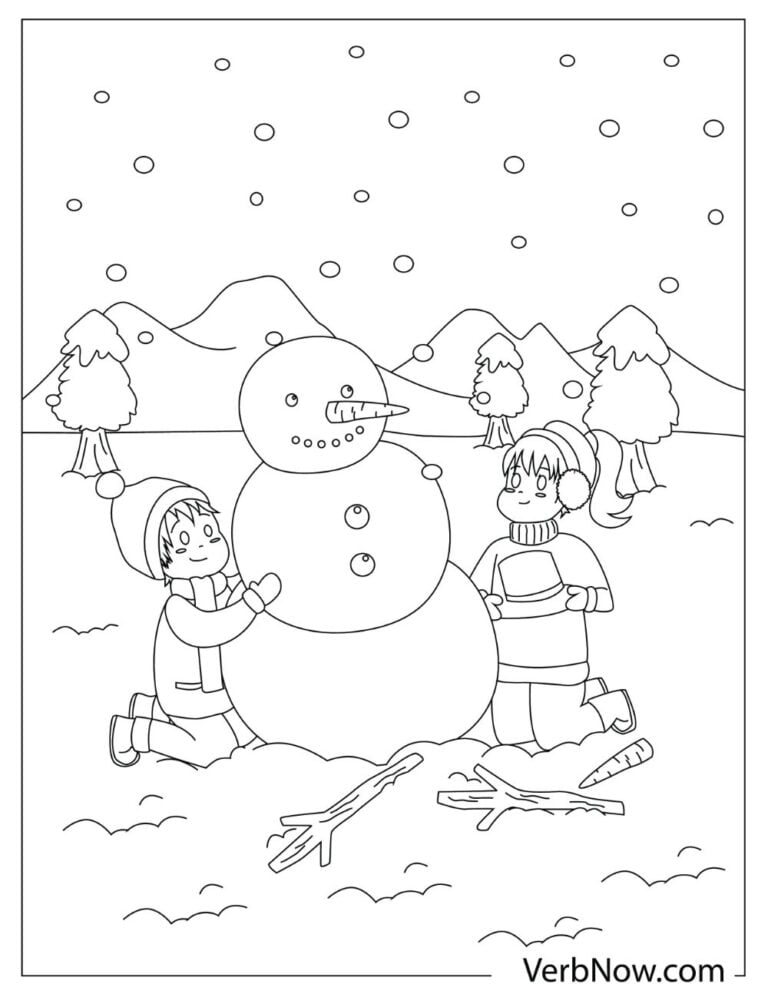Free SNOWMAN Coloring Pages for Download (Printable PDF)