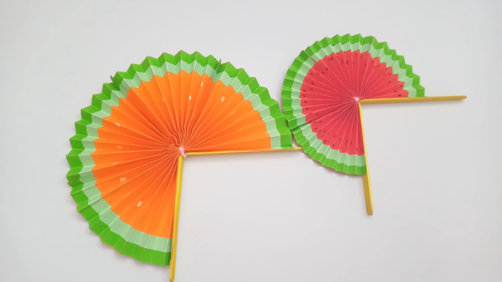 How to Craft a Watermelon Paper Fan with Easy Instructions