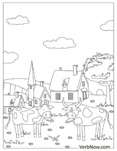 Free COW Coloring Pages for Download (Printable PDF) - VerbNow