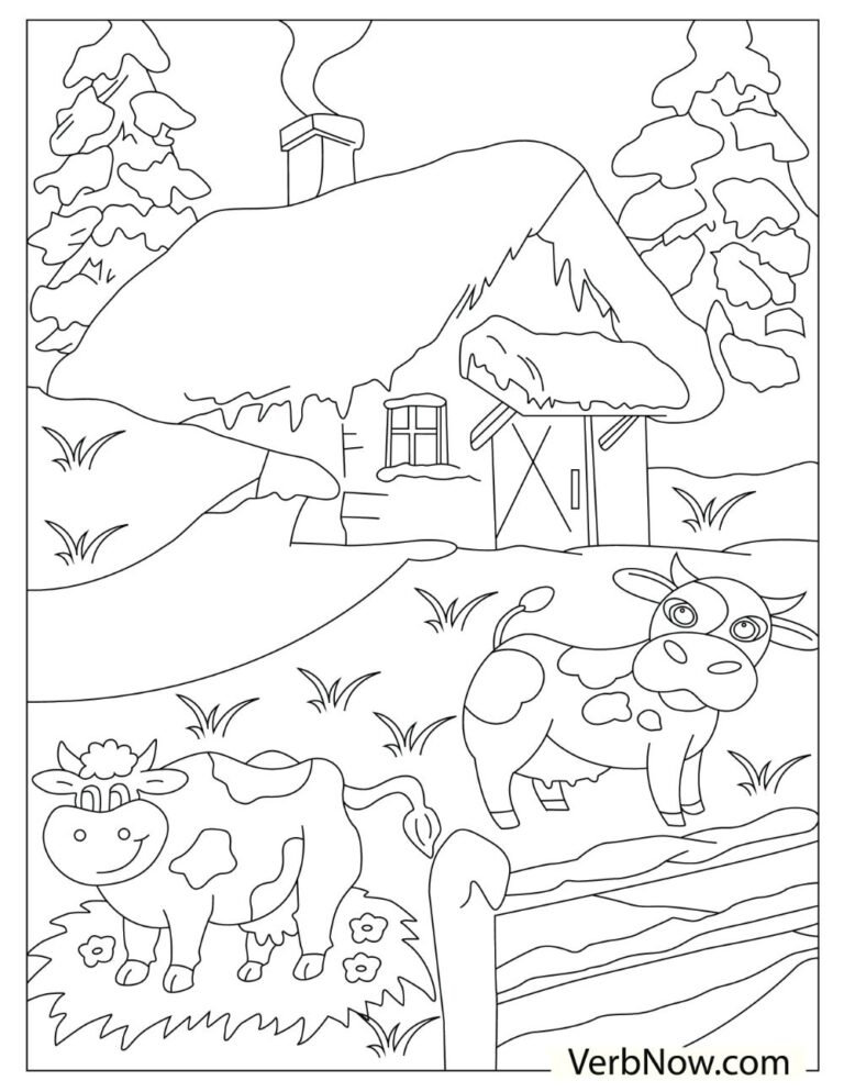 Free COW Coloring Pages for Download (Printable PDF) - VerbNow
