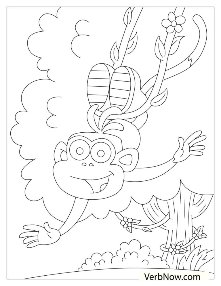 Free Monkey Coloring Pages for Download (Printable PDF)