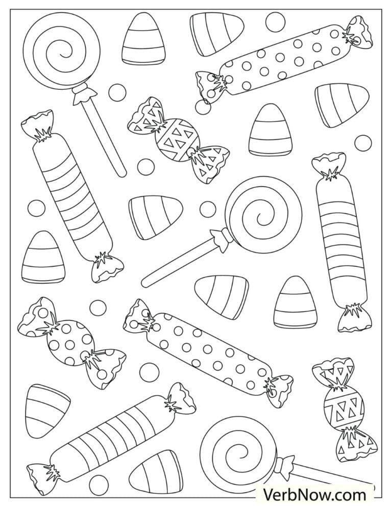 Free CANDY Coloring Pages for Download (Printable PDF)