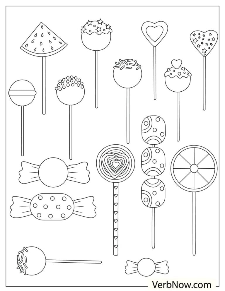 Free CANDY Coloring Pages for Download (Printable PDF)