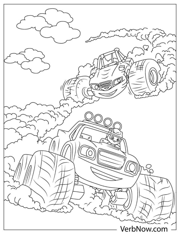 Free MONSTER TRUCK Coloring Pages (Printable PDF)