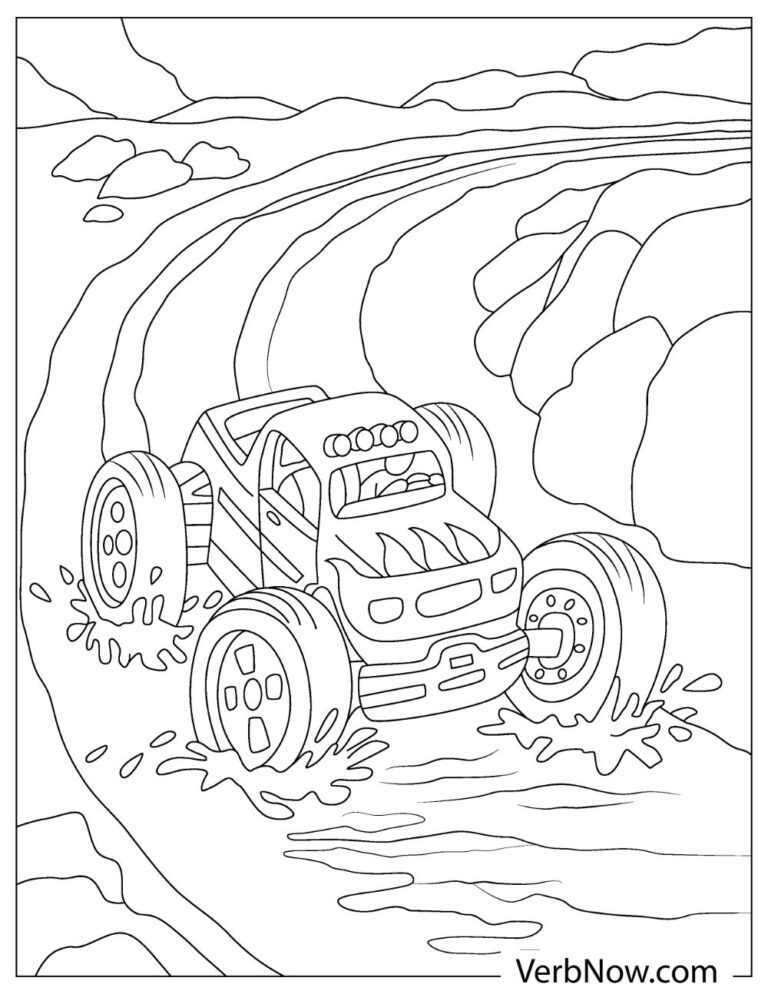 Free MONSTER TRUCK Coloring Pages (Printable PDF)