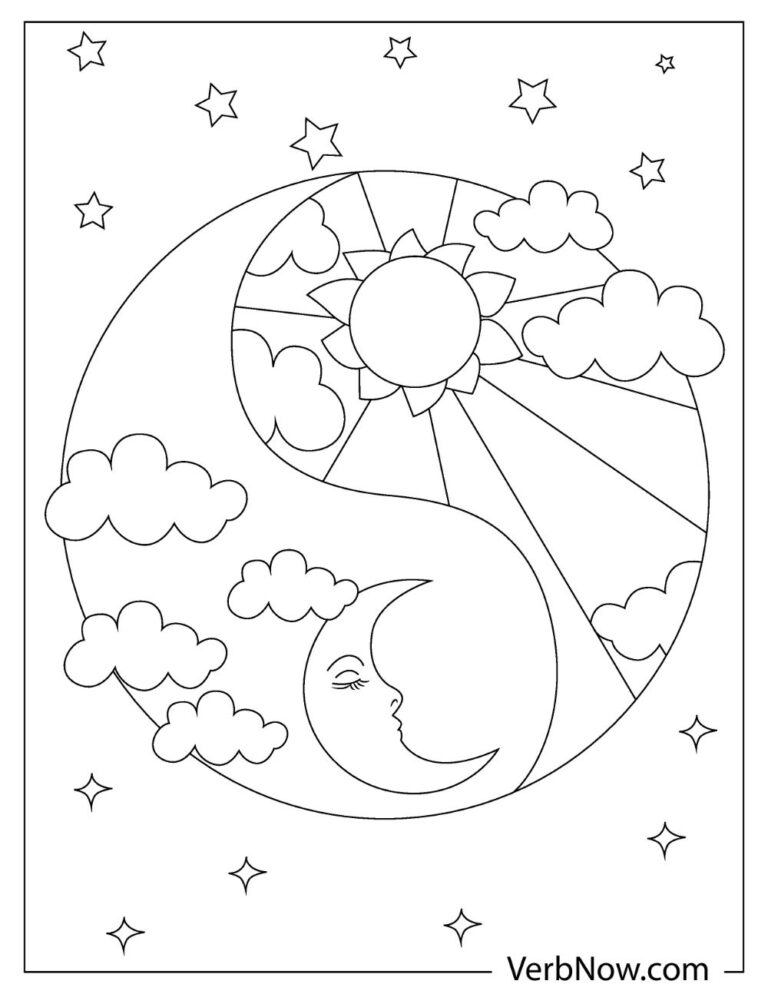 Free MOON Coloring Pages for Download (Printable PDF)