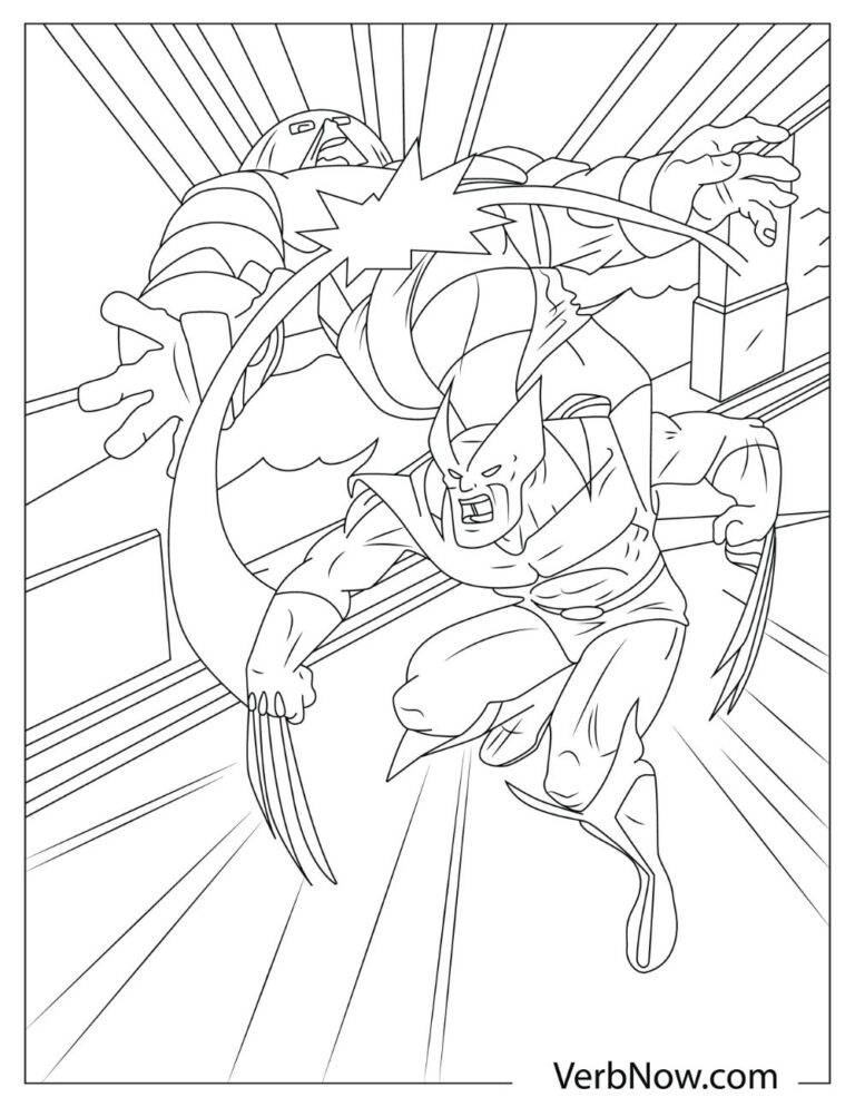 Free WOLVERINE Coloring Pages for Download (Printable PDF)
