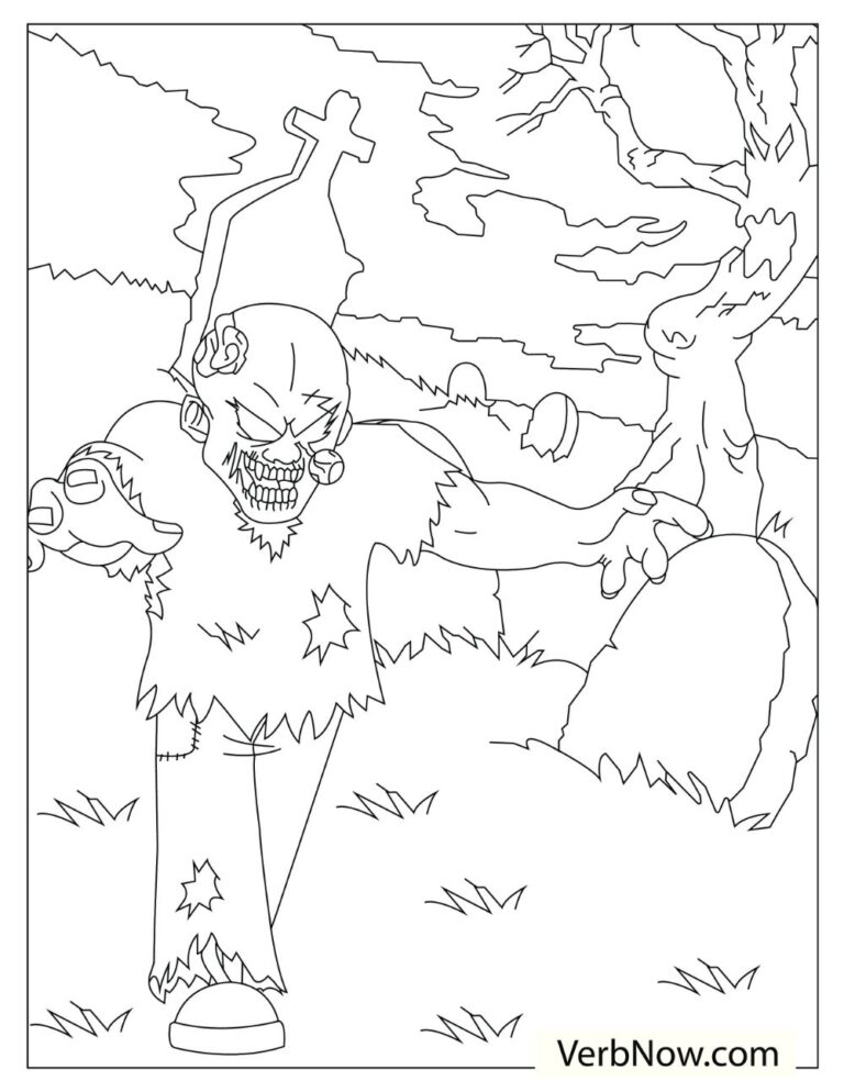 Free ZOMBIE Coloring Pages for Download (Printable PDF)