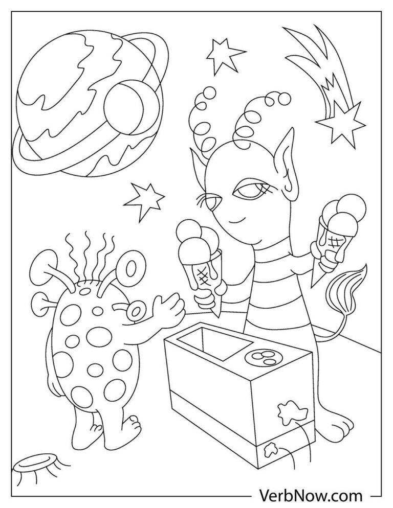 Free ALIEN Coloring Pages & Book for Download (Printable PDF) - VerbNow