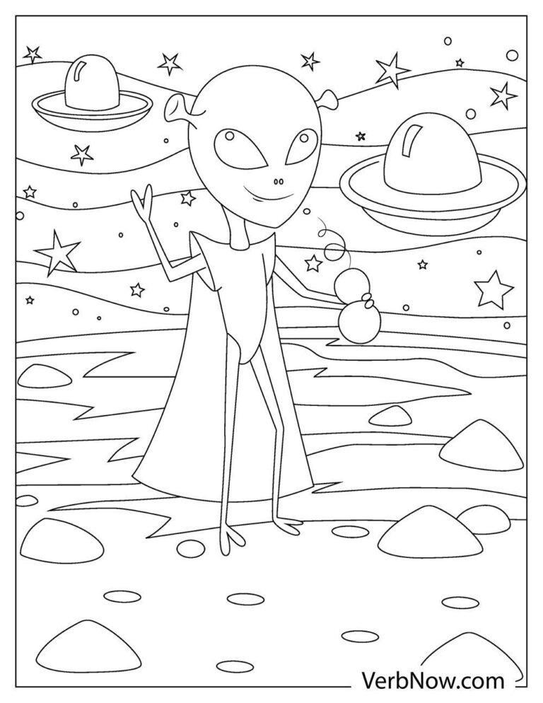 Free ALIEN Coloring Pages & Book for Download (Printable PDF) - VerbNow