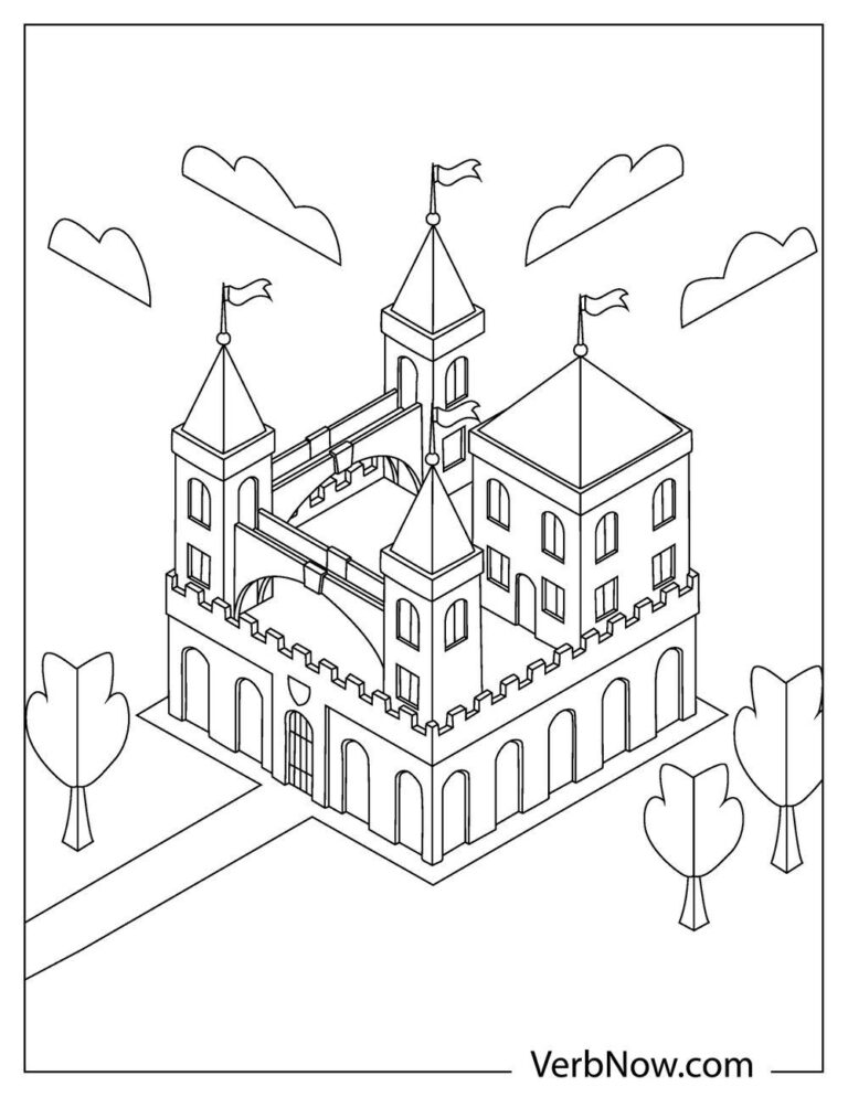 Free CASTLE Coloring Pages for Download (Printable PDF)