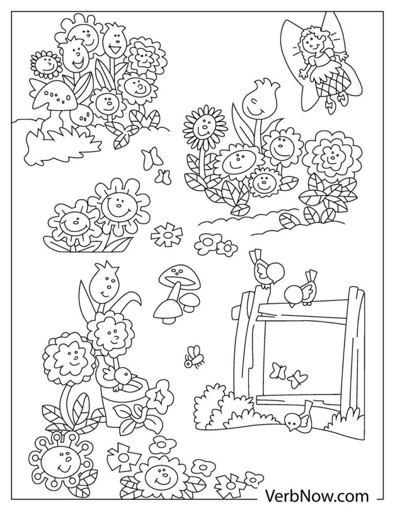 Free GARDEN Coloring Pages for Download (Printable PDF)