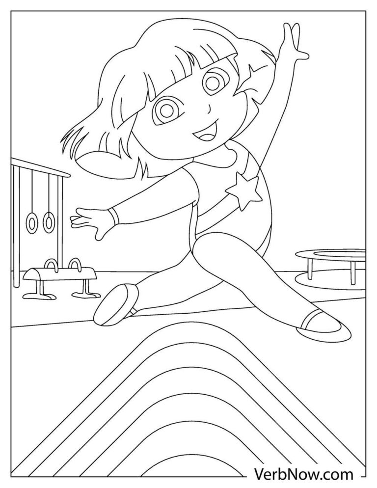 Free Gymnastics Coloring Pages for Download (Printable PDF)