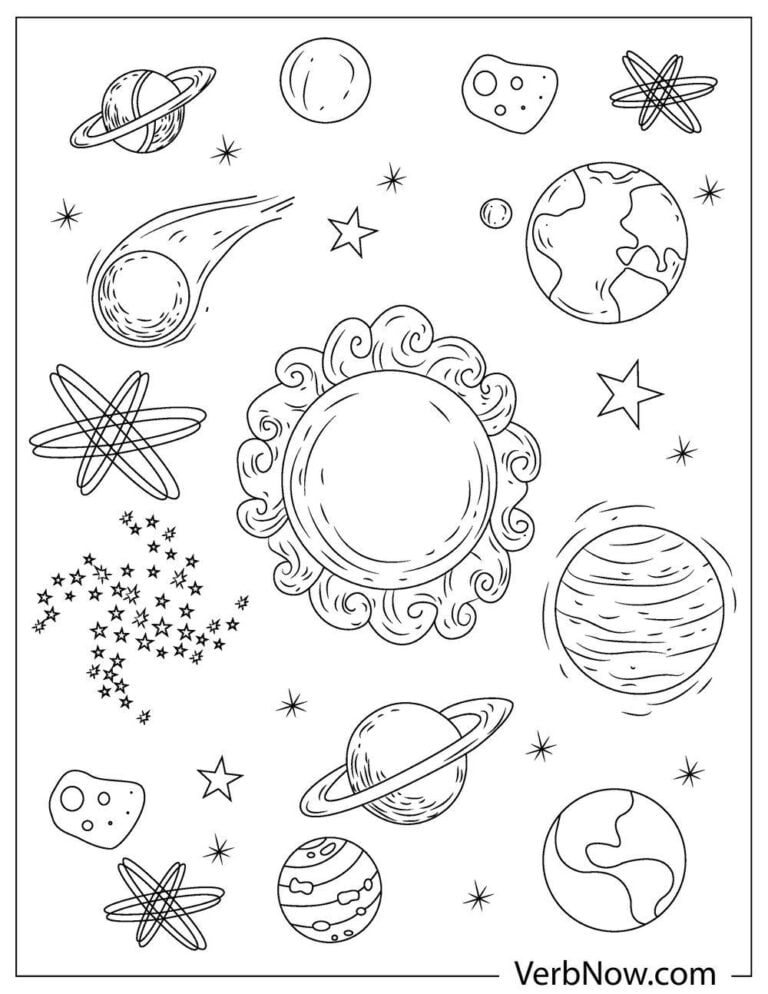 Free SOLAR SYSTEM Coloring Pages for Download (Printable PDF)
