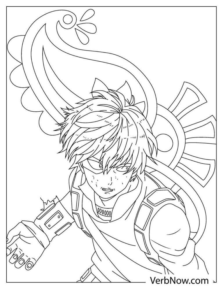 Free TODOROKI Coloring Pages for Download (Printable PDF)