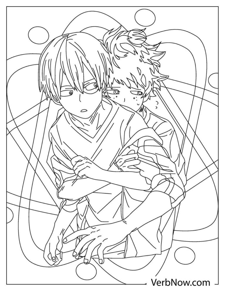 Free TODOROKI Coloring Pages for Download (Printable PDF)