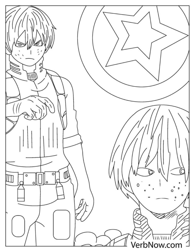 Free TODOROKI Coloring Pages for Download (Printable PDF)