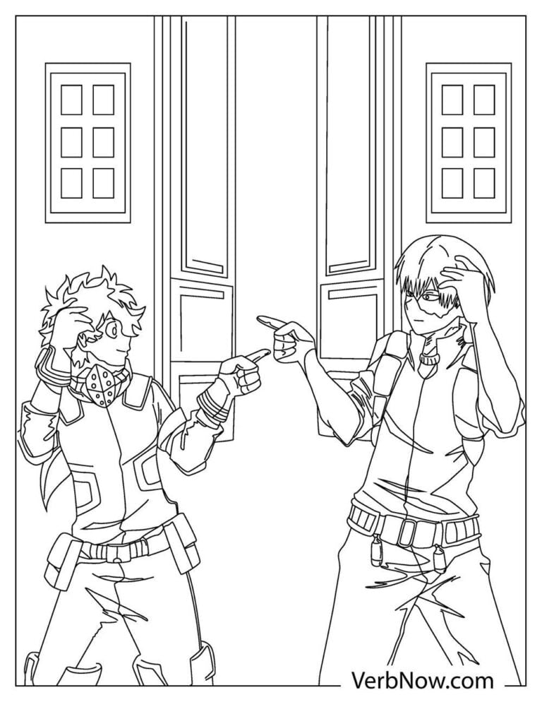 Free TODOROKI Coloring Pages for Download (Printable PDF)