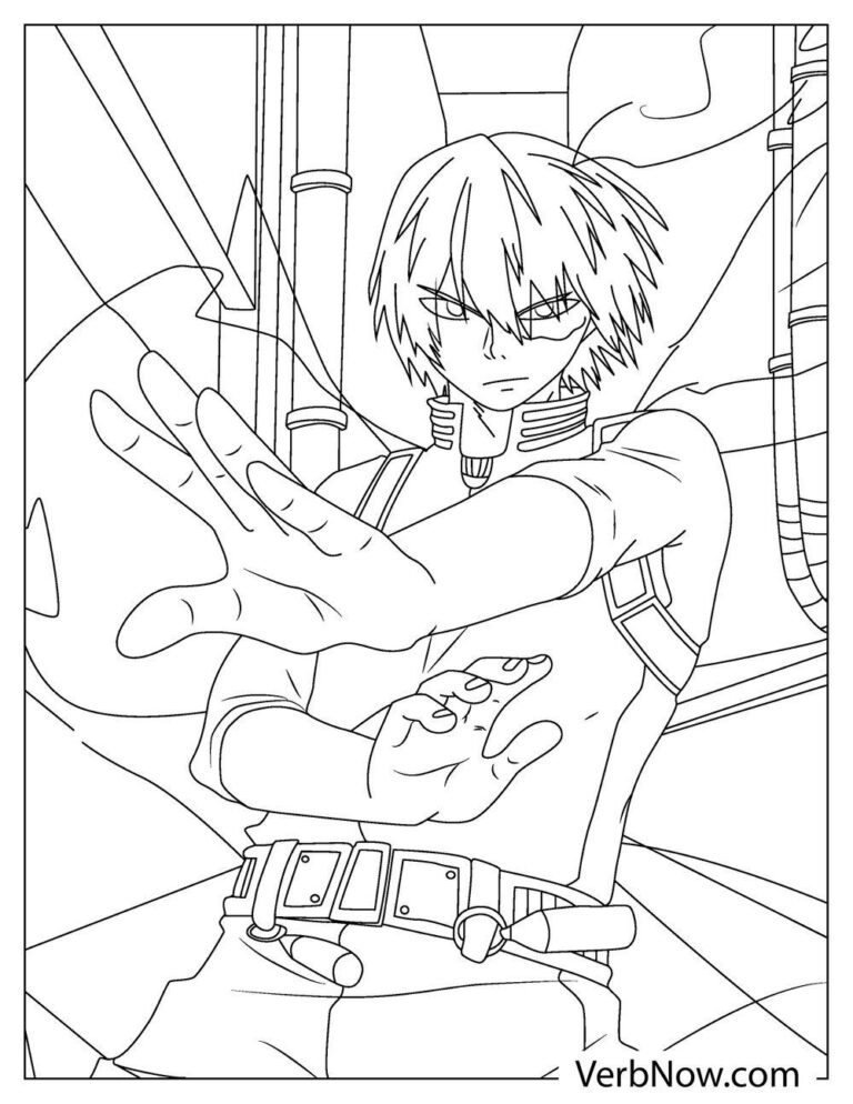 Free TODOROKI Coloring Pages for Download (Printable PDF)