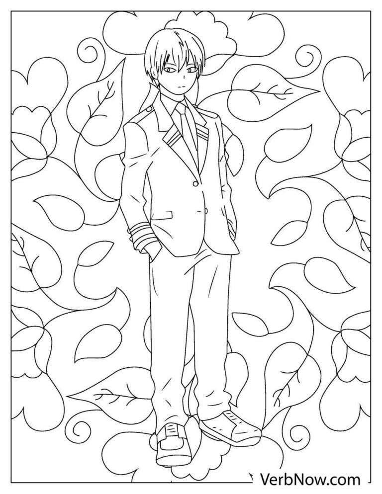 Free TODOROKI Coloring Pages for Download (Printable PDF)