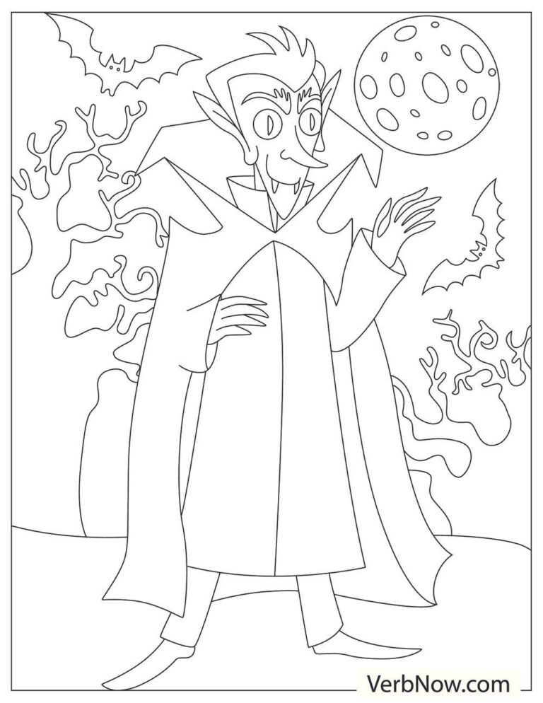 Free Vampire Coloring Pages For Download (Printable PDF)