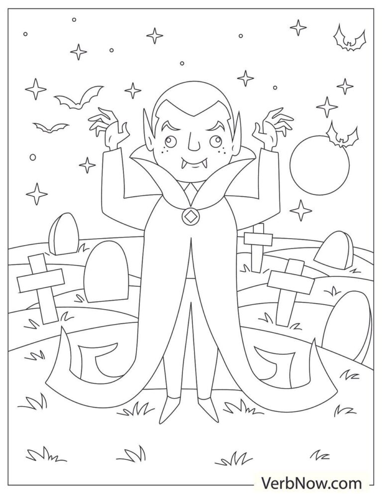 Free Vampire Coloring Pages For Download (Printable PDF)