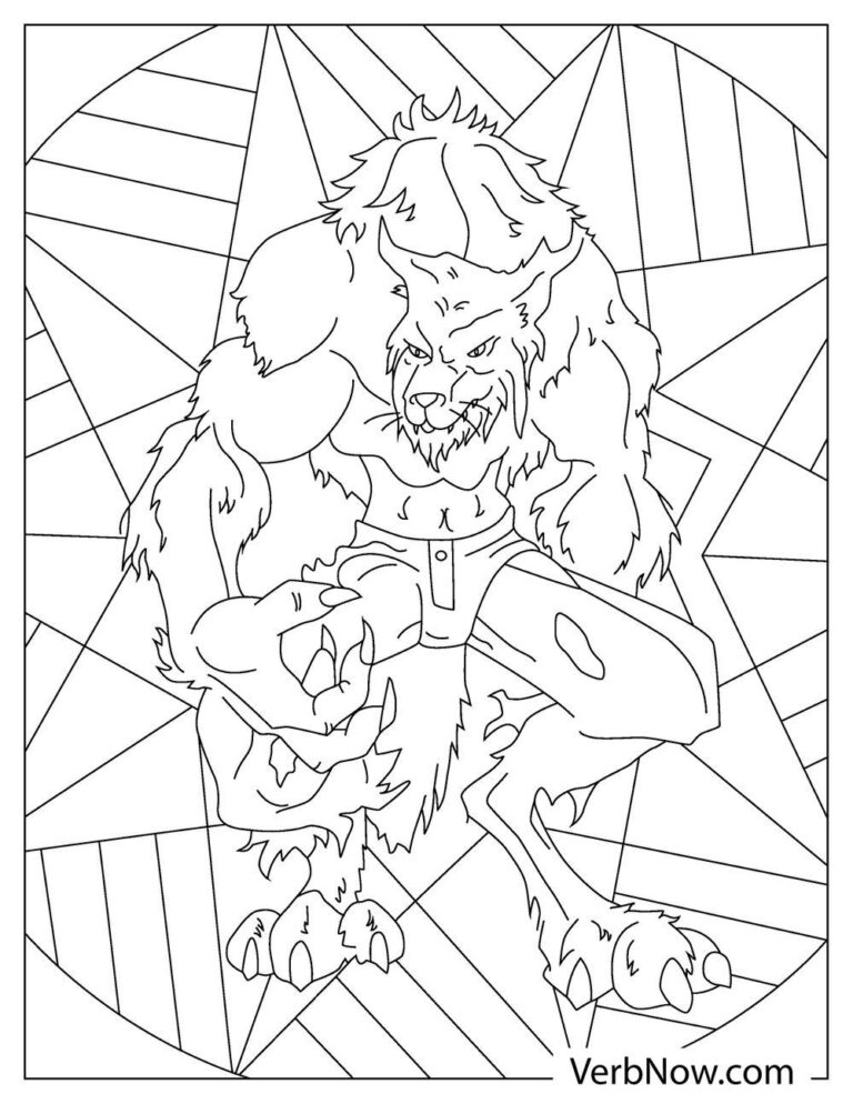 Free WEREWOLF Coloring Pages for Download (Printable PDF) - VerbNow