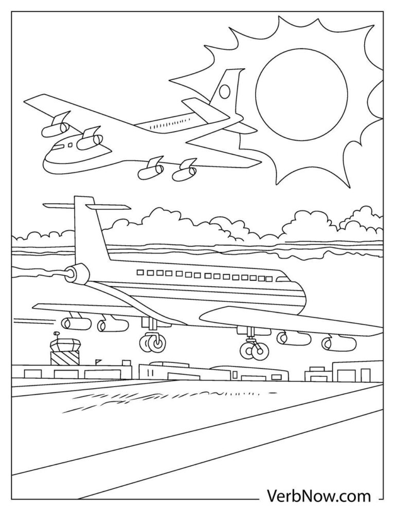 Free AIRPLANE Coloring Pages for Download (Printable PDF)