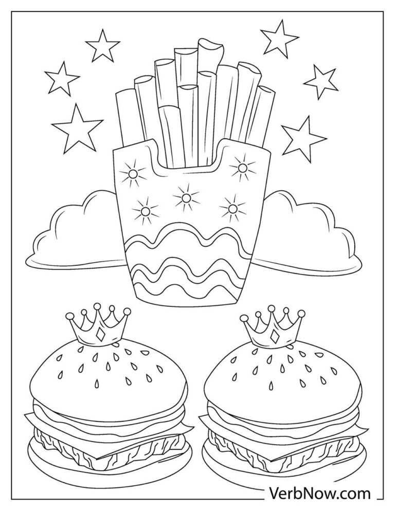 Free CUTE FOOD Coloring Pages for Download (Printable PDF)