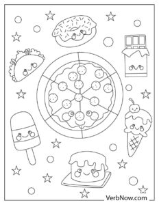 Free CUTE FOOD Coloring Pages for Download (Printable PDF)